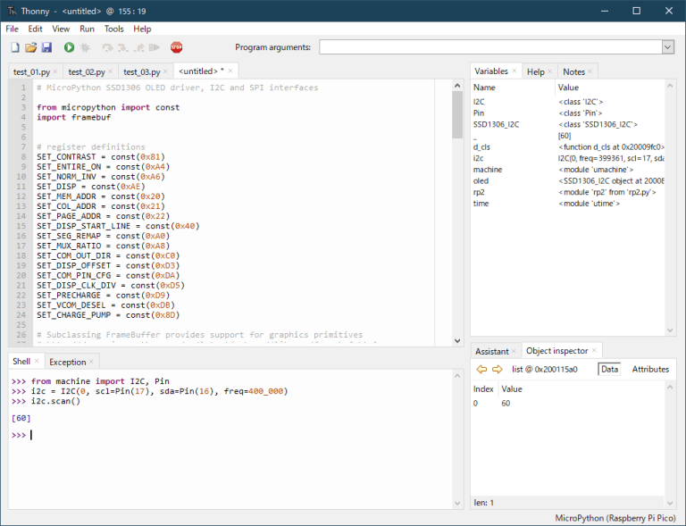 Raspberry Pi Pico（d_34）SSD1306 OLED ディスプレイドライバー Route55Go